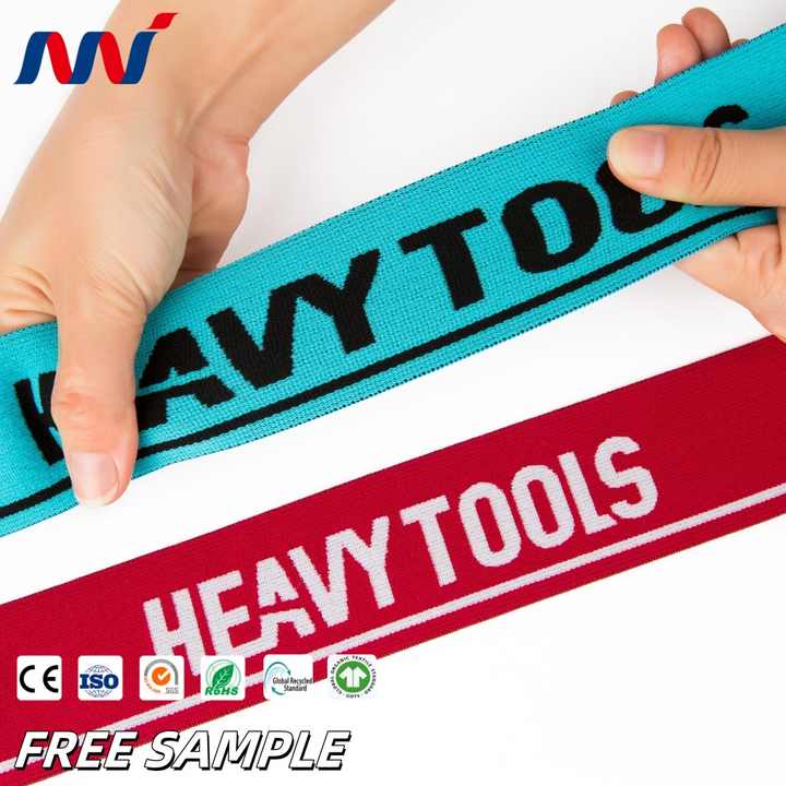 Elastic Band Custom Printed Logo Jacquard Woven Silicone Spandex Rubber ...