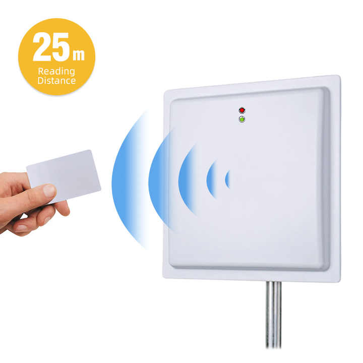 30dbm RS232 RS485 WG26 RJ45 Interface 860~960mhz 12dbi Gain 25m Long Range RFID Card Reader for ...