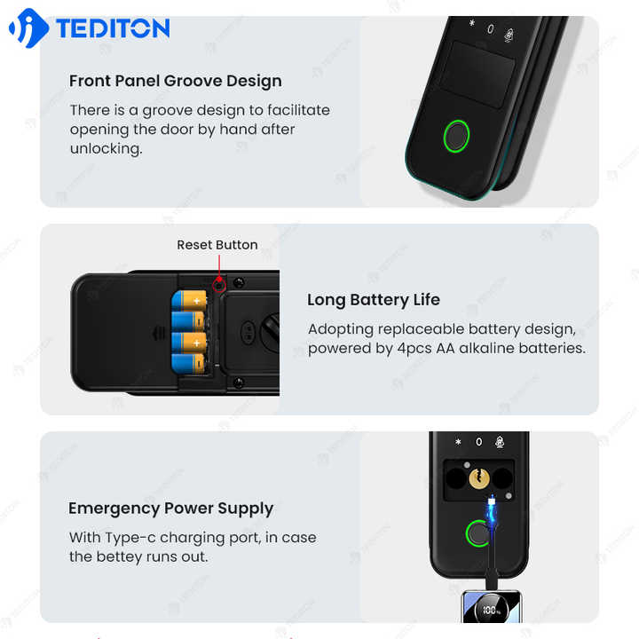 Tediton Fechadura Blue Digital Smart Locks - Secure & Convenient