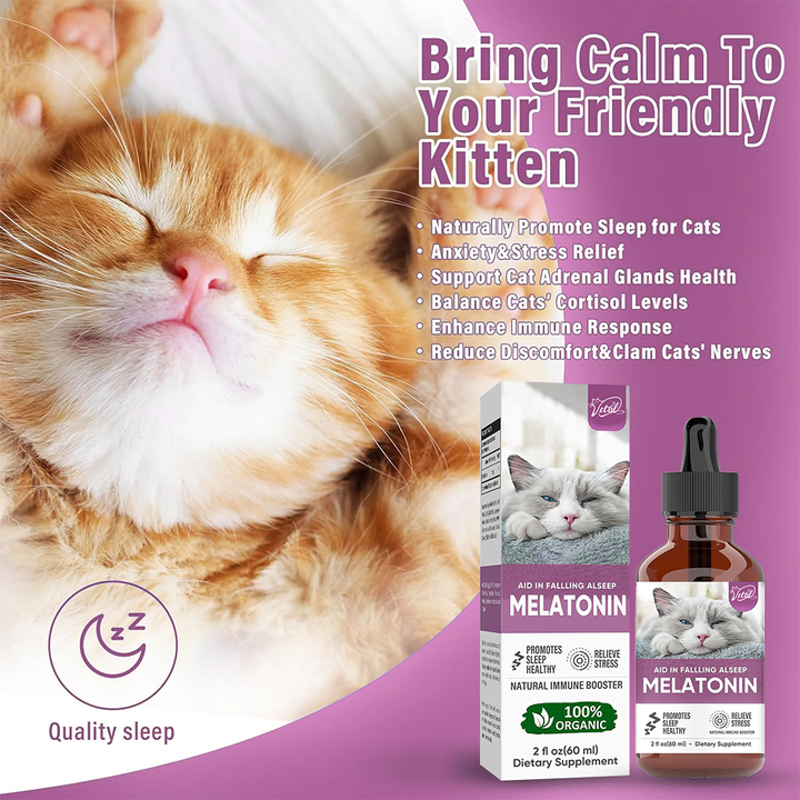 Melatonin Drops for Cats Immune Support Fast Absorption Cat Nerve ...