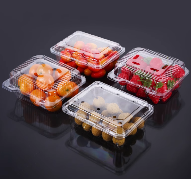 Disposable PET Clear Plastic Boxes for Fresh Fruit and Vegetable ...
