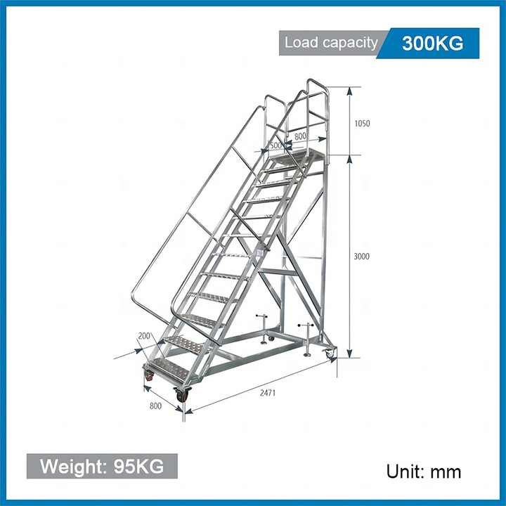 FBD Warehouse Removable Climbing Ladder Aluminum Platform Ladder Order ...
