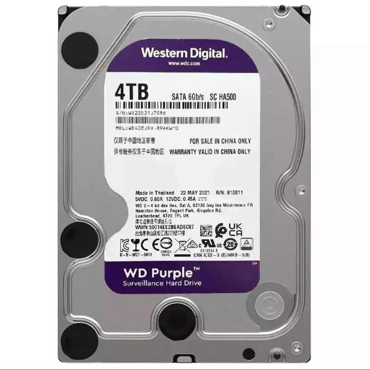 WD40PURZ 8TB HDD Purple Surveillance Internal Hard Disk Drive| Alibaba.com