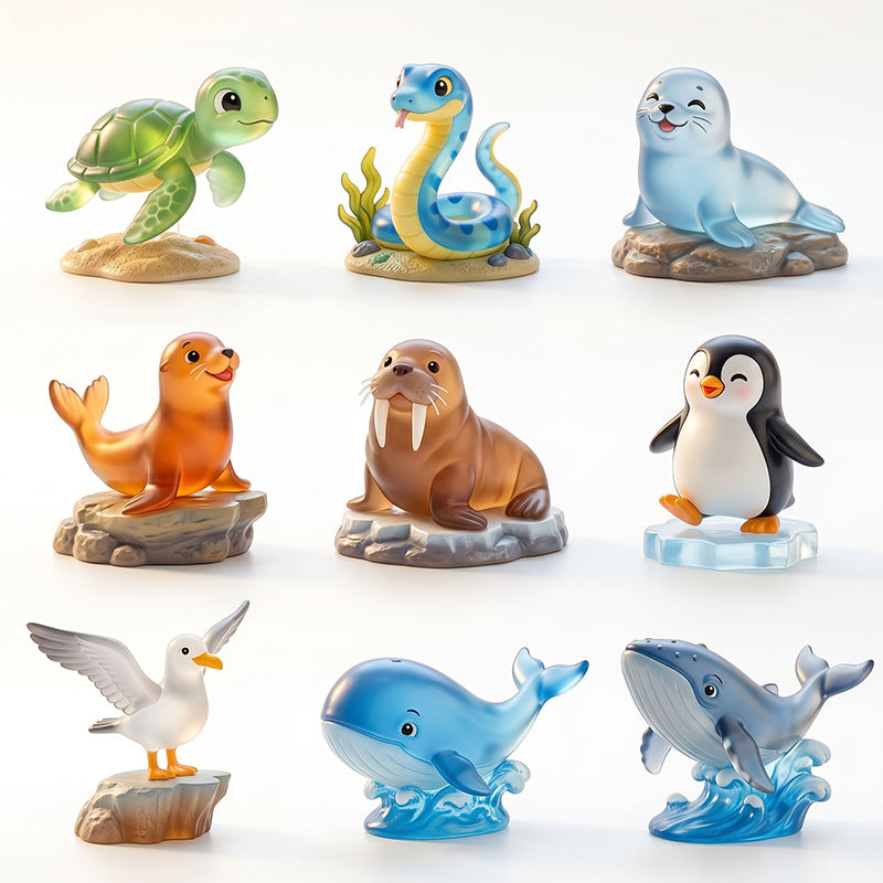Mini PVC Cartoon Animal Action Figures Novelty Design Plastic Model ...