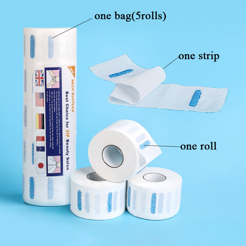 Multicolor Disposable Neck Ruffles - Eco-Friendly Salon Paper
