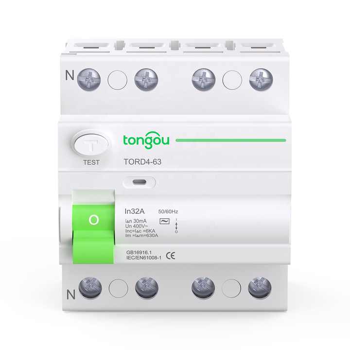 TONGOU 300ma 32a 63A Type A B Residual Current Device 4poles RCCB