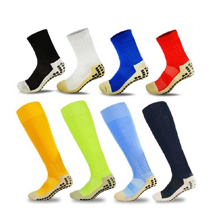 EVAN-A 072 Green Yellow Football Socks - Extra Long Soccer Socks