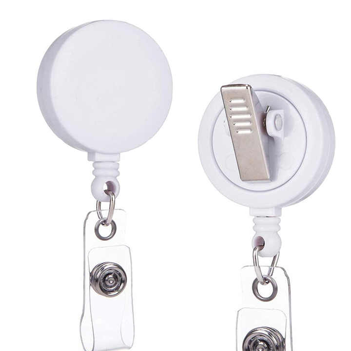 Rotating Back Clip ID Card Retractable Name Badge Reels with Alligator ...