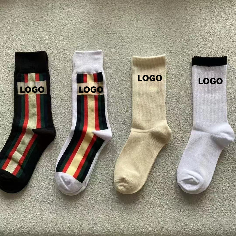 High Quality New Trendy Breathable Cotton Crew Socks for Women Youth ...