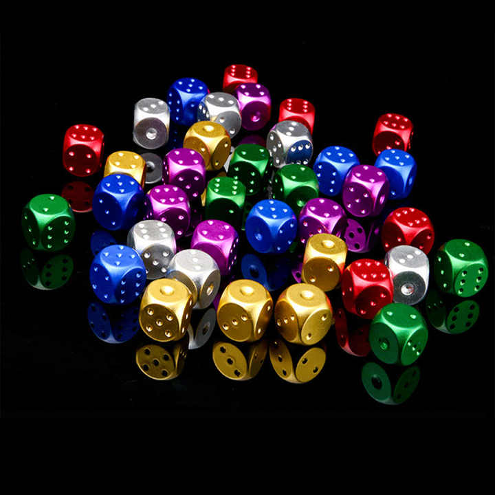 Aluminium 6 Sides Custom Colour Engrave Dice Wholesale