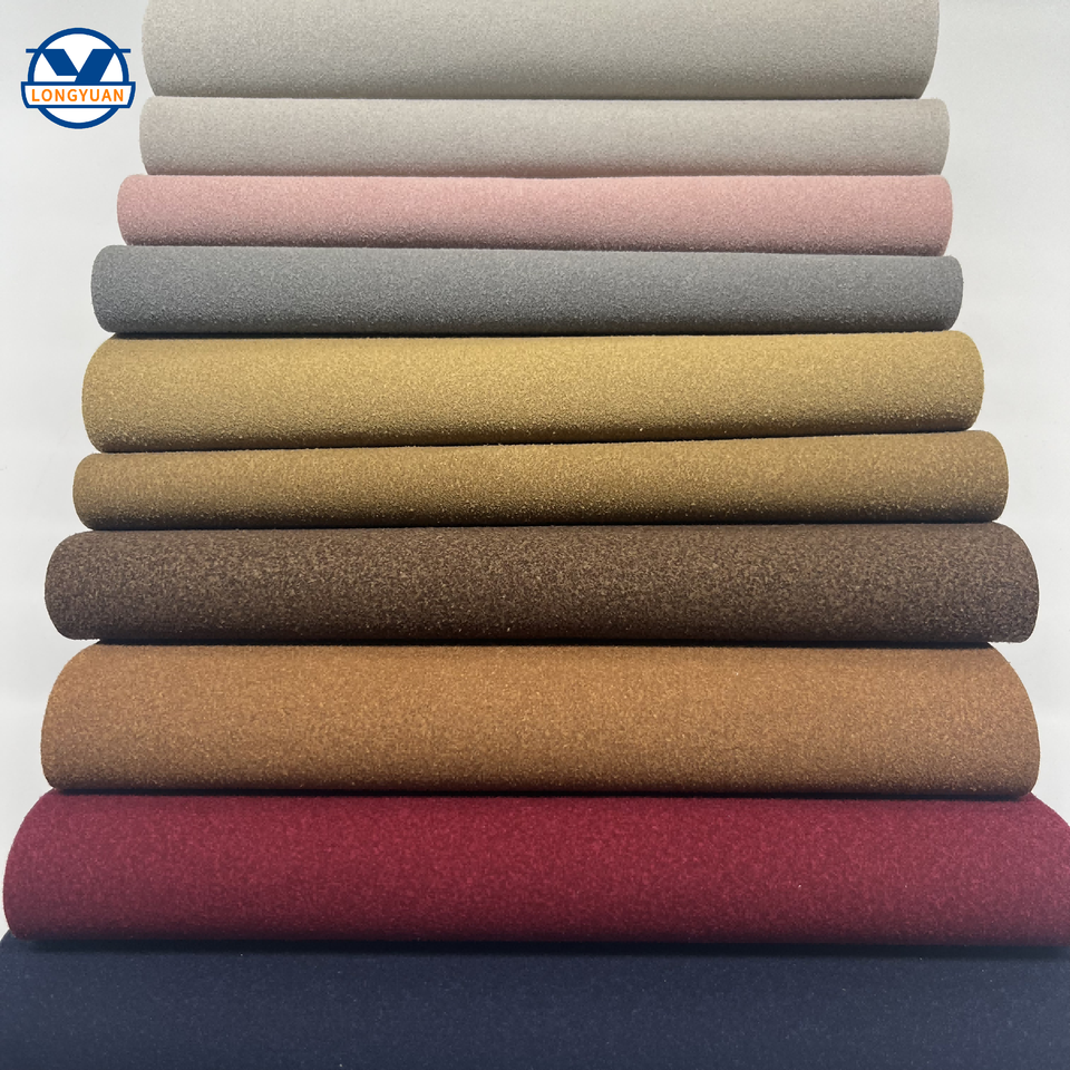 Double Sides Flocking Leather Suede Pu Synthetic Leather Swiss Double ...