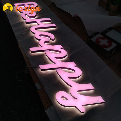 3D LED Infinity Mirror Letters Sign Brand Logo Decoration LED 12V ...