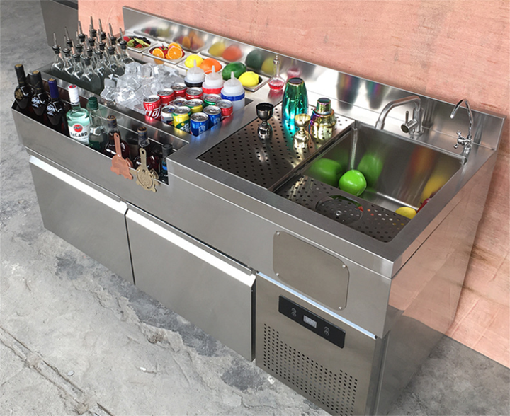 Stainless Steel Portable Bar - Customizable Bartender Station