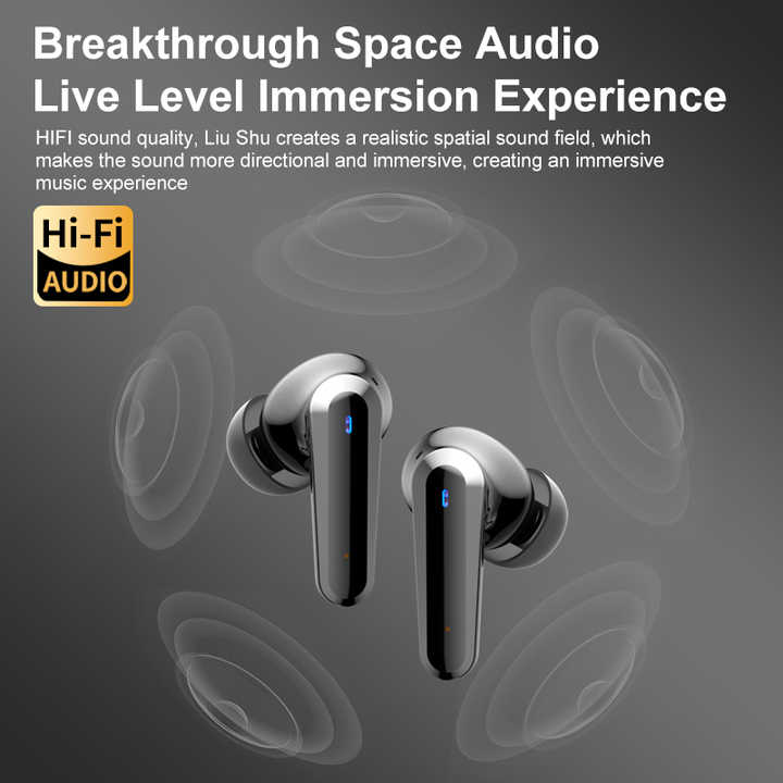 YYK-Q30 Smart Touch Screen BT Headphones ANC Active Noise Cancelling Surround Stereo Wireless ...