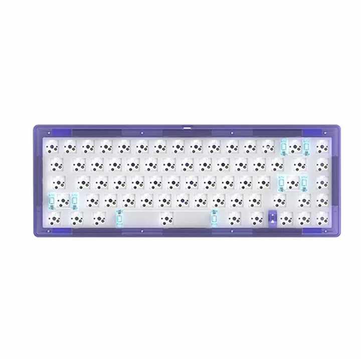 CIY GAS67 67 Keys Transparent Case PC Plate RGB Wired Hotswap ...