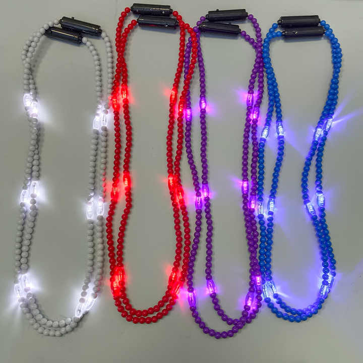 Party Supplier Light up Necklace Mardi Gras Beads Led Flashing Lighting ...