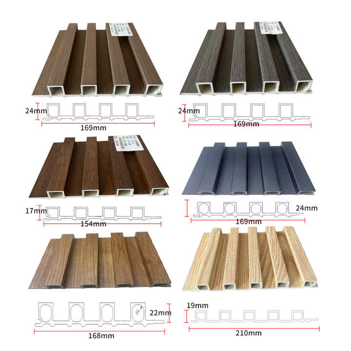 Water Proof Wall Flute Panel Wood Plastic Composite Cladding Fluted ...