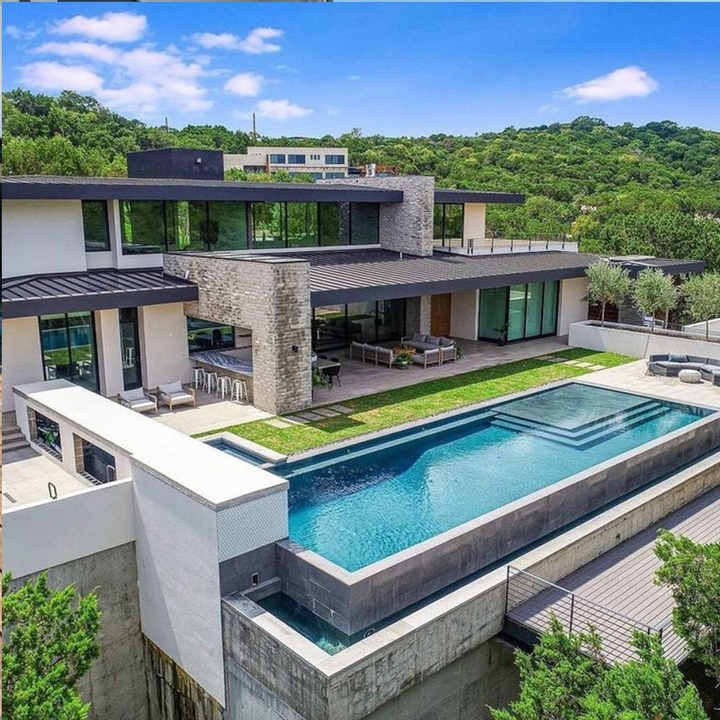 Luxury House Hotel Villa Prefabricated Overflow Large Swimming Pool ...