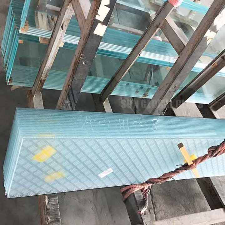 Triple Toughened Sandwich Safety Glass Panels - Anti-slip