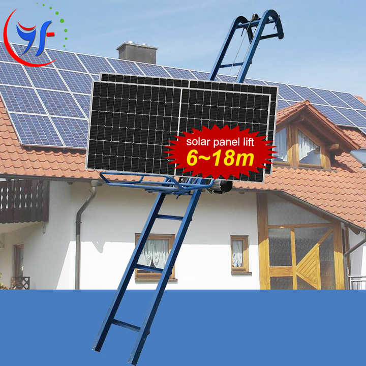 Hydraulic Solar Panel Lifter - 200kg Electric Construction Ladder Lift
