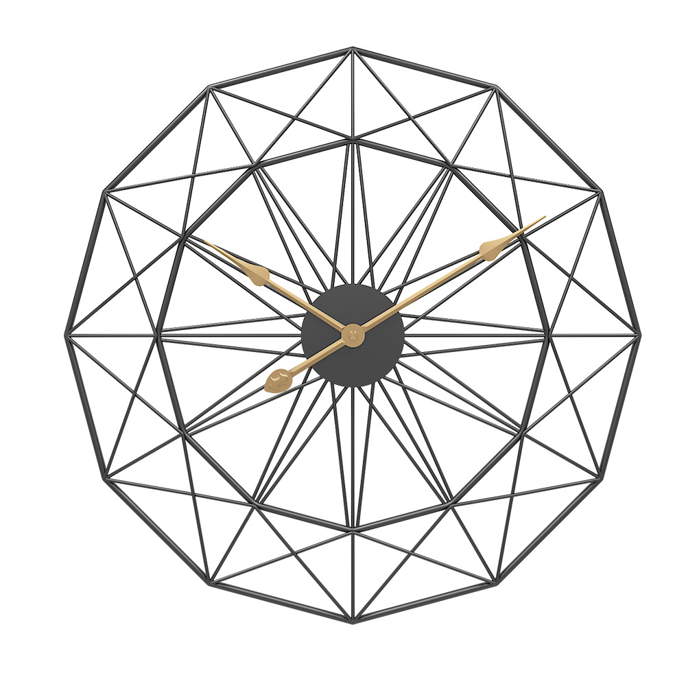 60cm Nordic 3D Geometric Polygon Wall Clock - Creative Home Decor for ...