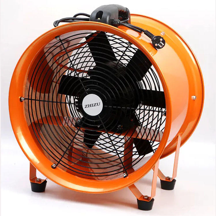 220V 60HZ Heavy-Duty Cylinder Axial Exhaust Fan 750W Electric Portable ...