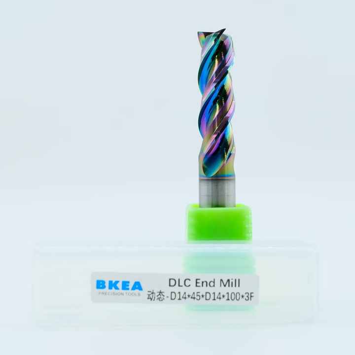 High-Polished 3 Flute Carbide DLC Coating End Mill Customizable CNC ...