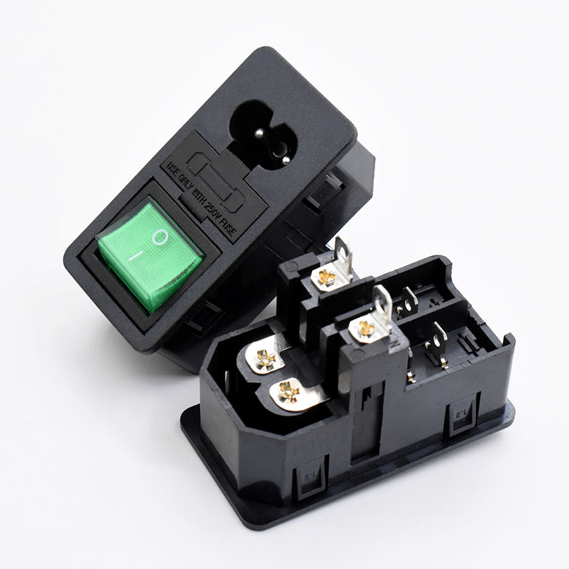 7A 125V 2.5A 250V Dual Fuse AC Power Switch Socket C8| Alibaba.com