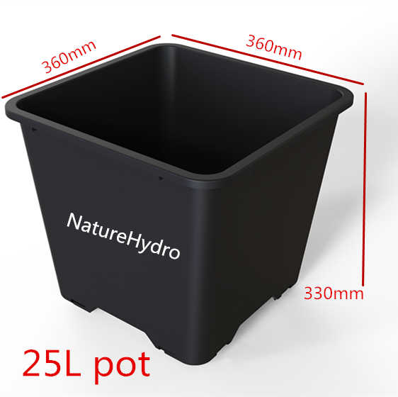 Black Square Round Flower Pot Supplier Large Long Planters Grow Pot for ...