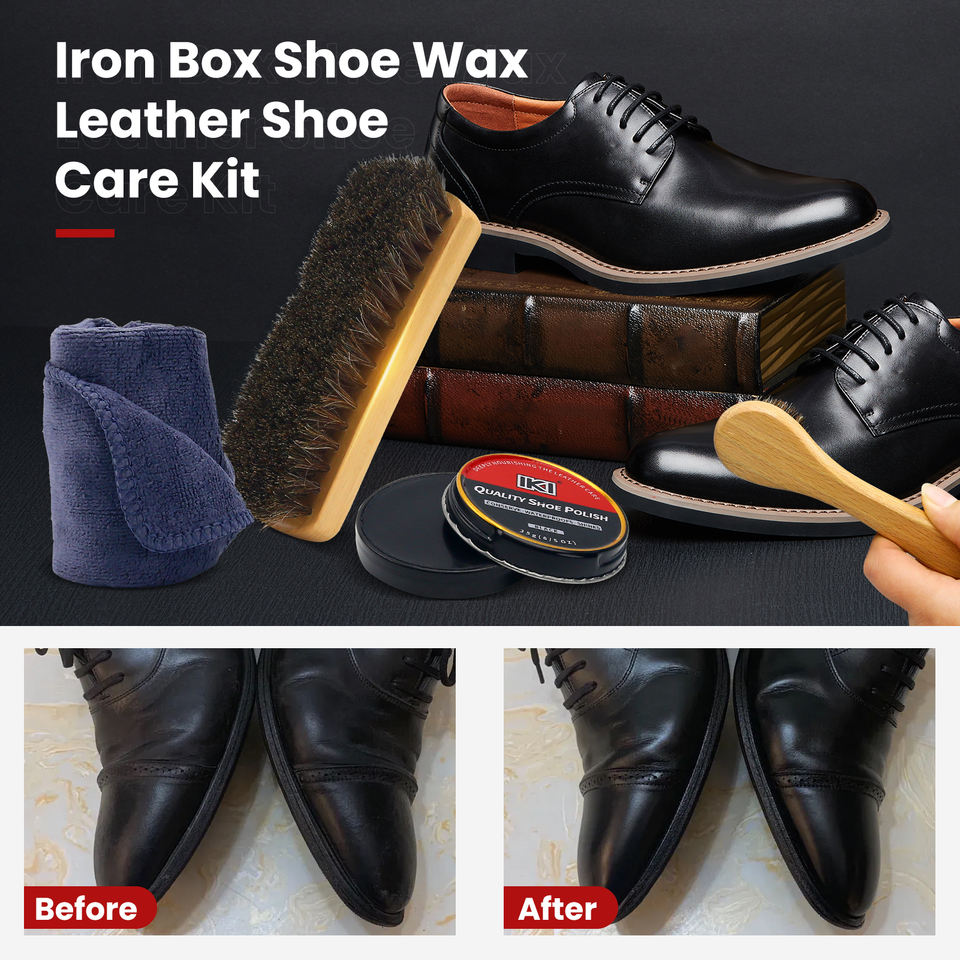 Shoe Shine Kit Shoe Polish with Horsehair Wooden Handle Brush| Alibaba.com