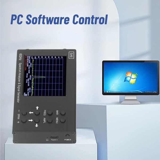 6ghz SA6 RF Spectrum Analyzer - Portable & Powerful Signal Analysis