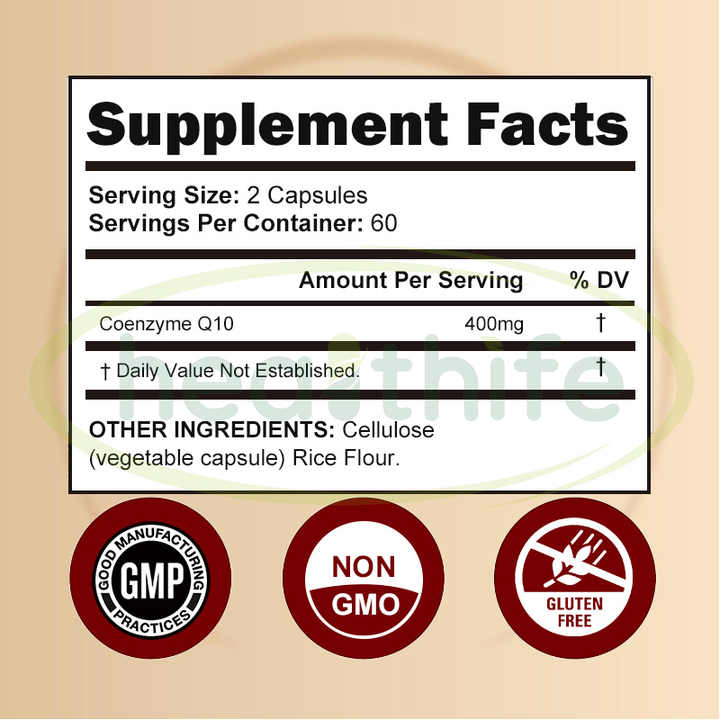 Healthcare Supplement Ubiquinone Coenzyme Q10 Capsules 400mg ...