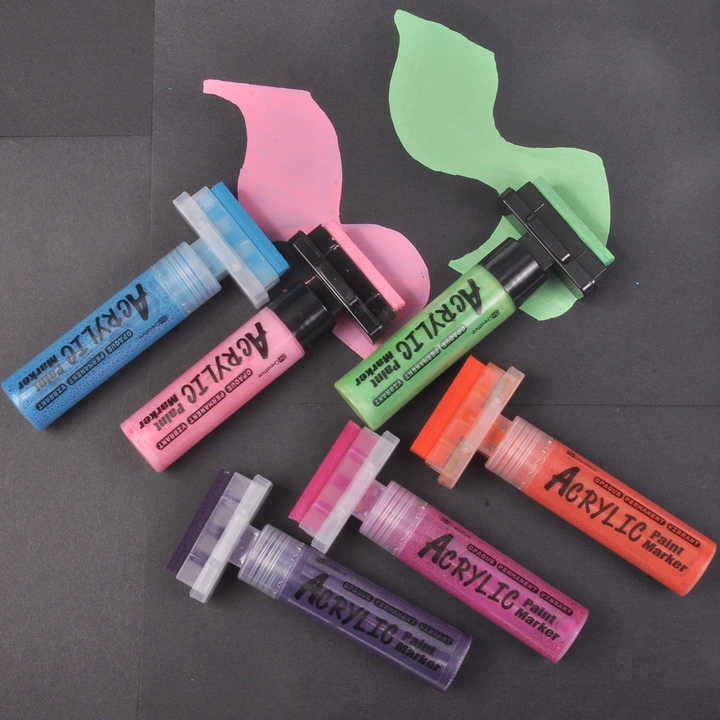 50mm Valve Action Free Ink Graffiti Markers Mop 24 Colors Acrylic Paint ...