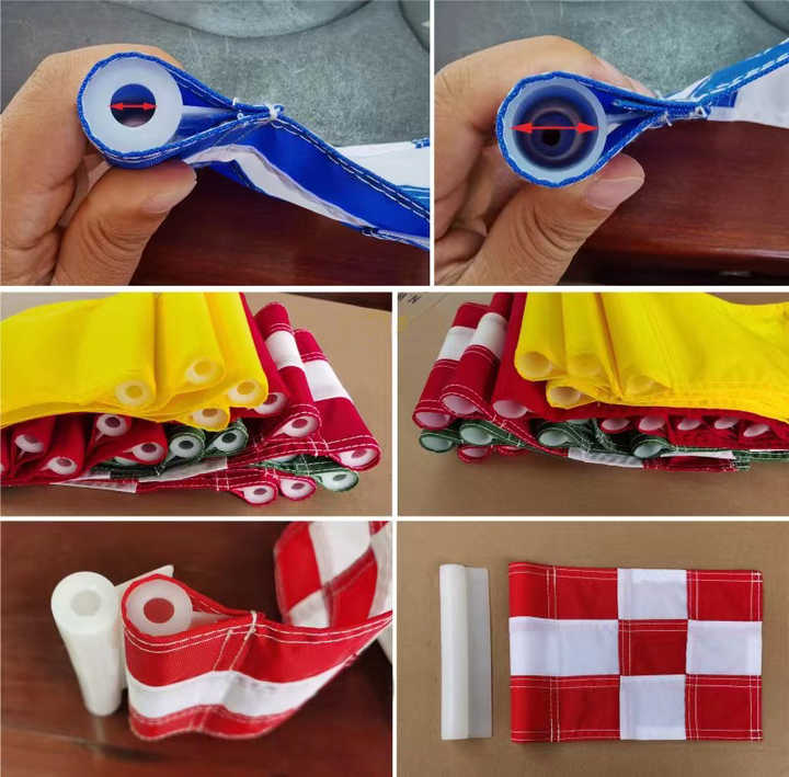 Custom Mini Golf Flags With Single & Double Sided Printing - Oem