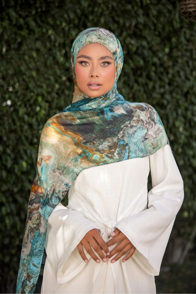 Custom Designs Logo Muslim Headscarves OEM&ODM MODAL VELA Double Sided ...