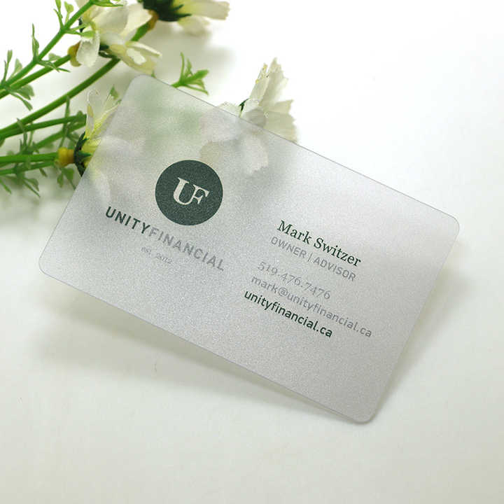 CMYK Printing Frosted Transparent Custom PVC Name Card| Alibaba.com