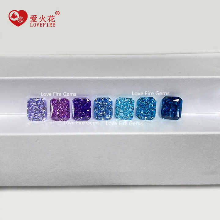 High Quality Colors Synthetic Cz Gemstones Octangle Shape Crushed Ice ...