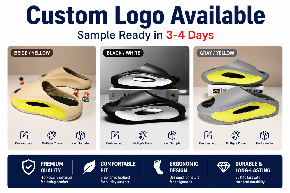 Customized logo soft comfortable slides sandals Summer Stylish indoor ...