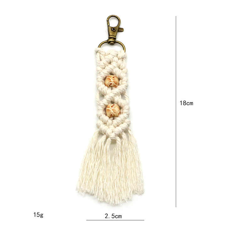 Tassel Keychain Handmade Creative Cotton Thread Keychain Pendant ...
