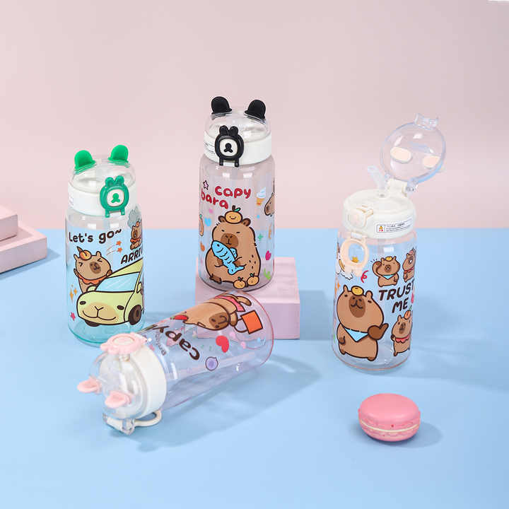 Ky New Bpa Free Customized 500ml Business Gifts Children's Straw Outdoor Sports Capybara School ...