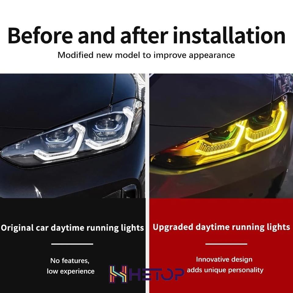 HETOP G22 Headlight 2020-2024 RGB 4 Series M3 M4 I4 G23 G26 G80 G82 DRL ...
