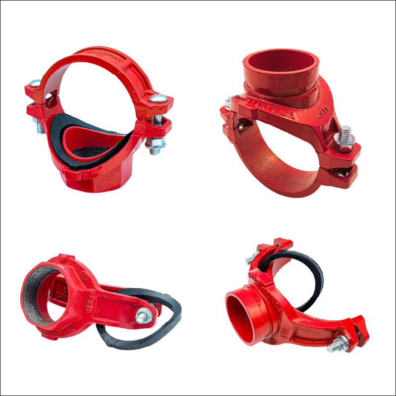 Low Pressure Grooved Mechanical Tee & Cross Fittings for Fire Fighting ...