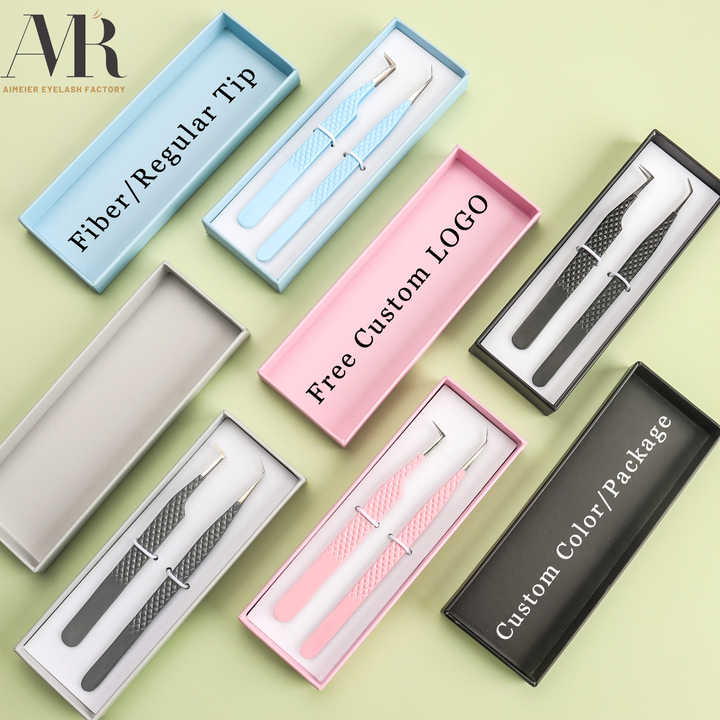 Custom Logo Stainless Steel Tweezers for Eyelash Extensions