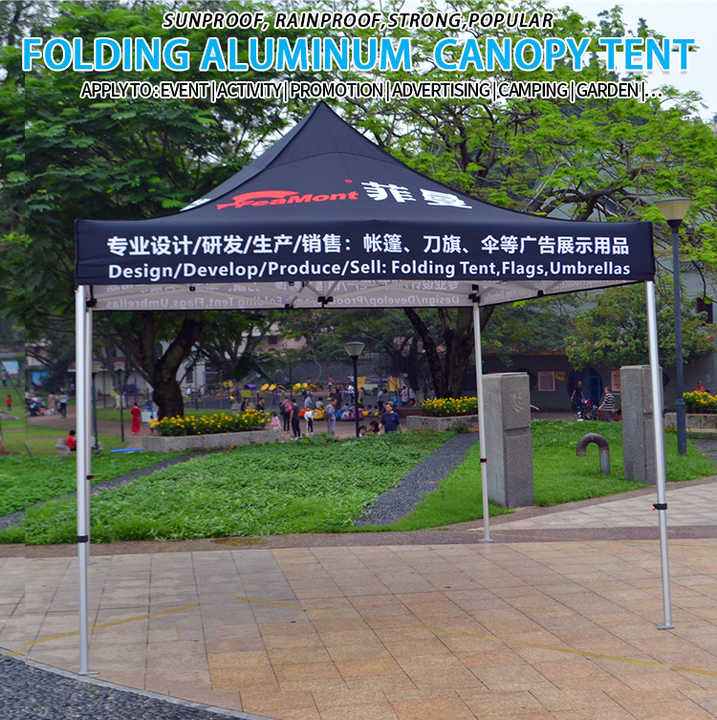 FEAMONT Heavy-duty Folding Canopy Pavilion Tent 3x3m Aluminum Frame ...