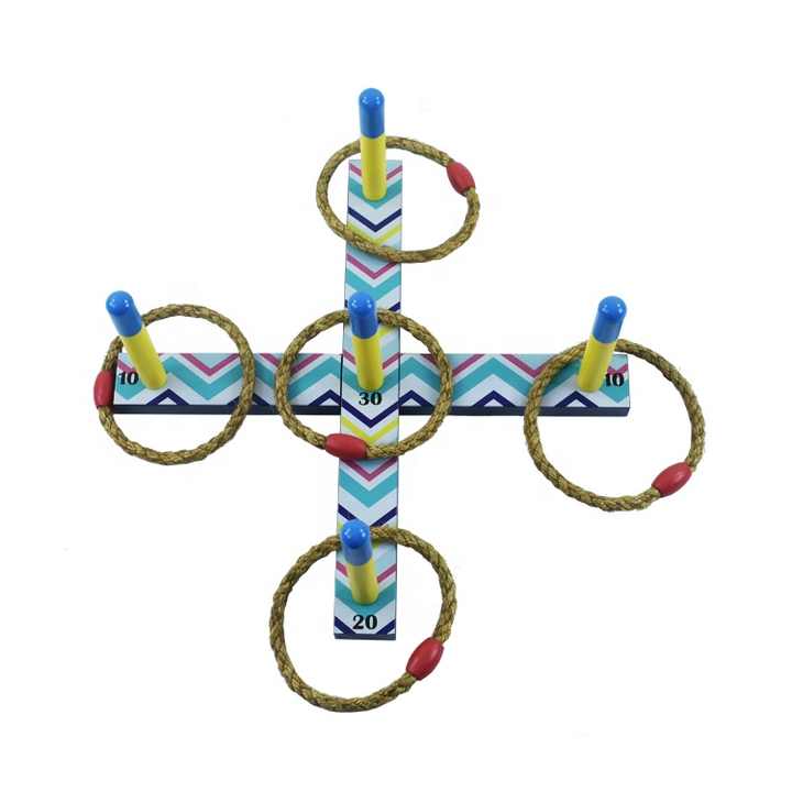 Wholesale Premium Wooden Colorful Ring Toss Quoits Game Set Outdoor Toy ...