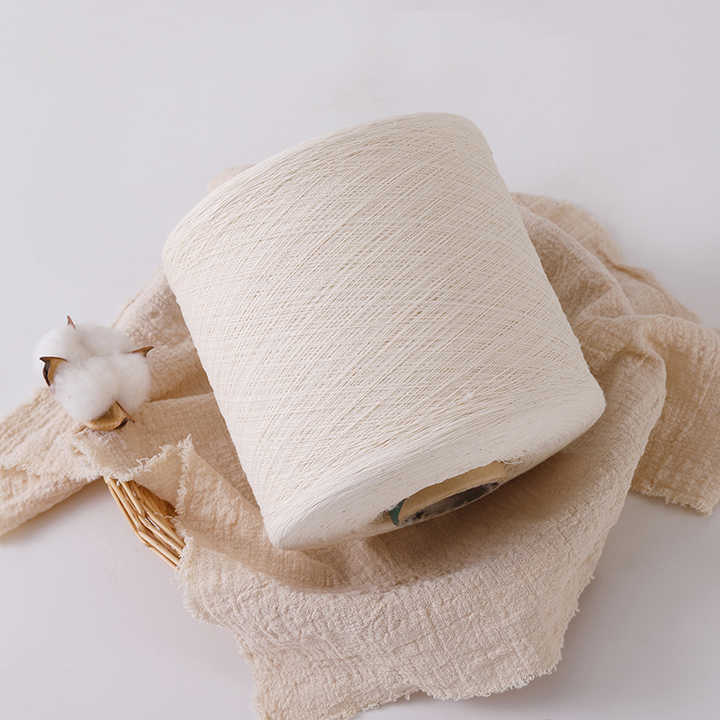 Raw White 100% Cotton Yarn OE Ring Spun Woven Knitting Yarn NE 80S 60S ...