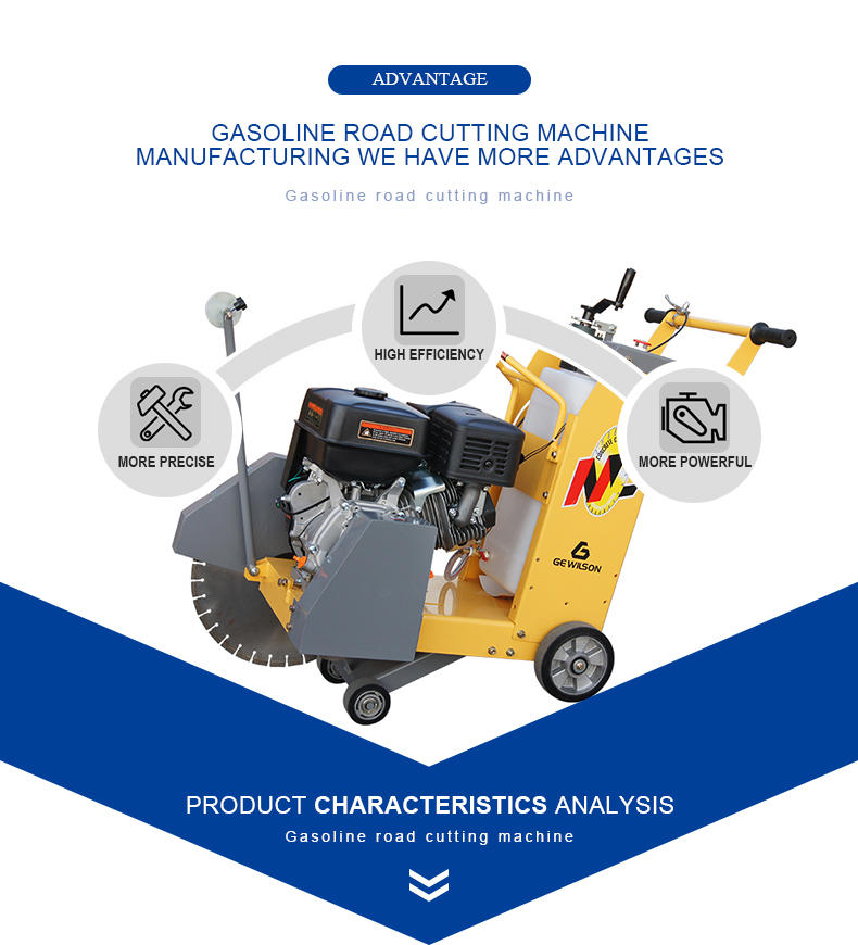 19" Petrol Petrol/Diesel Concrete Cutter Concrete Saw Cutter Asphalt ...