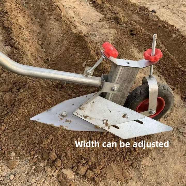 Manual Garden Hand Plow - Adjustable Depth & Width Ditch Opener for ...