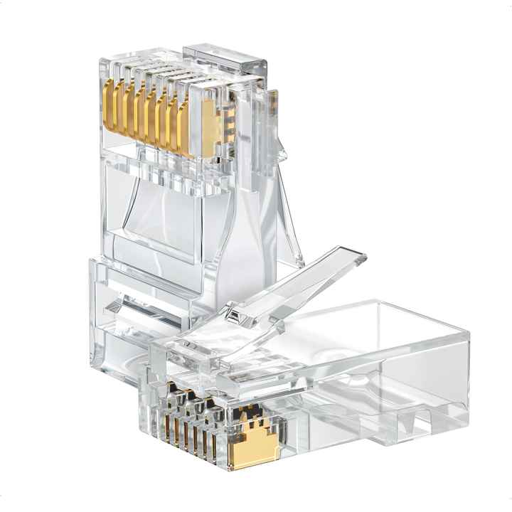 Fast CABLE cat 6 WIRE rg45 connector ethernet cable pass through 8p8c ...