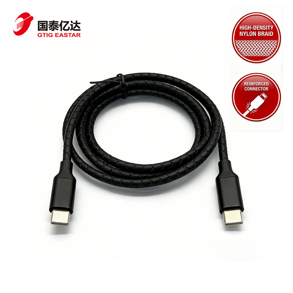 High Quality PVC Braided PD Fast Charging Type C Cable USB C to USB C ...
